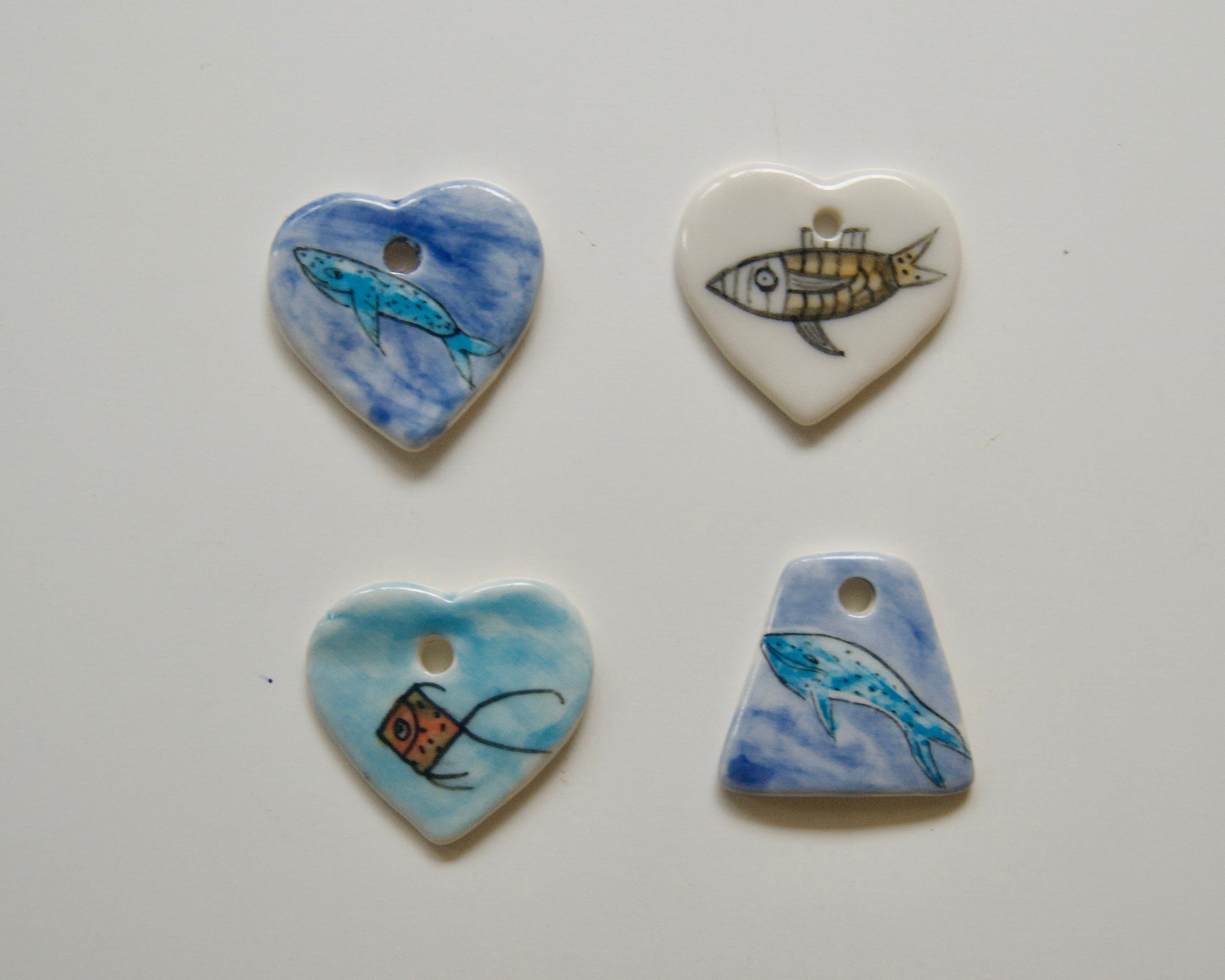 Handmade Ceramic Charms [Sea] – Sting & Snout Bindery